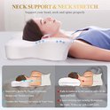 Ergonomisch nekkussen met traagschuim - orthopedisch neksteunkussen voor rug- en... | bol