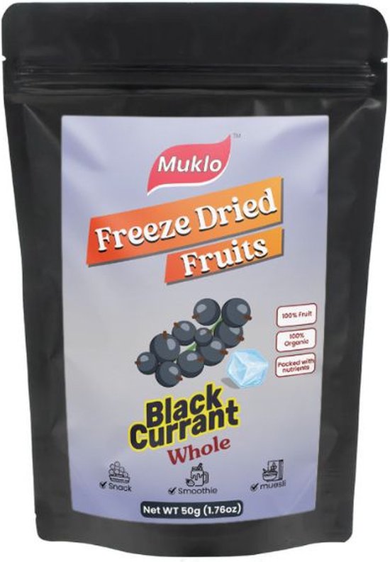 Muklo - Freeze Dried Fruits (Gevriesdroogd Fruit) - Black Currant ...