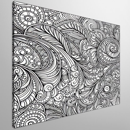 Line art relief schilderij | De lijnen dansen in reliëf op het canvas ...