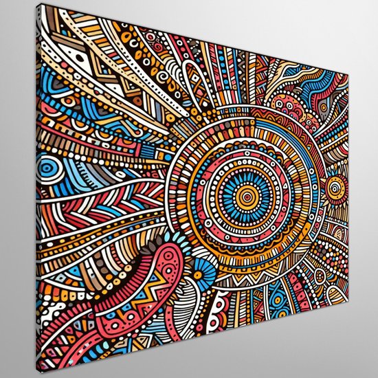 Doodle aboriginal schilderij | Abstracte ontmoeting van patronen in ...
