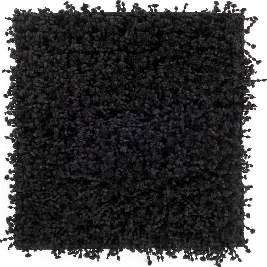Premium badmat hoogpolig Ciska zwart - 60x60 - superzacht en ...