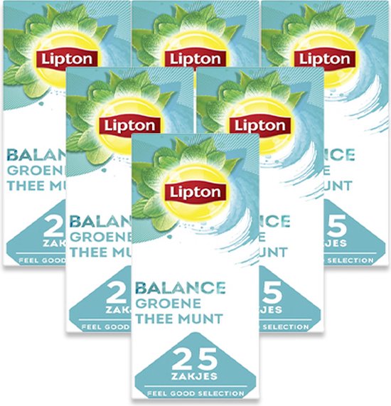 Lipton - Thee lipton balance green tea mint 25x1.5gr | 6 stuks | bol