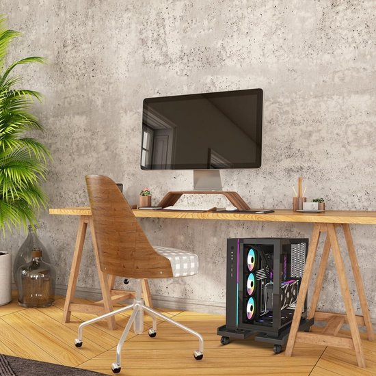 PC Toren Houder met Rolling Caster Wielen en Verstelbare Mobiele CPU ...