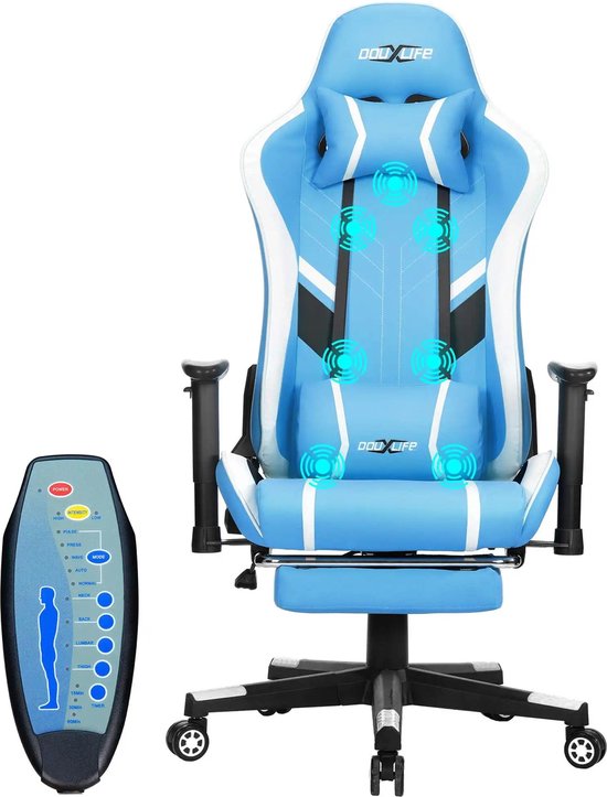Gaming Stoel - ergonomische pc -stoel - met lumbale en nekondersteuning ...