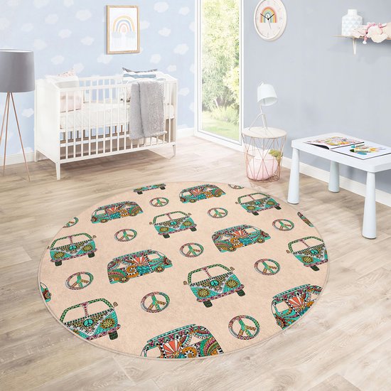 Kinderkamer Vloerkleed Rond Tapijt|Educatieve kindertapijten|Antislip ...