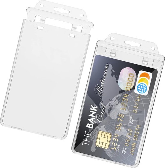 Doorzichtige Harde Plastic Badgehouder Set van 2 - Robuuste ...