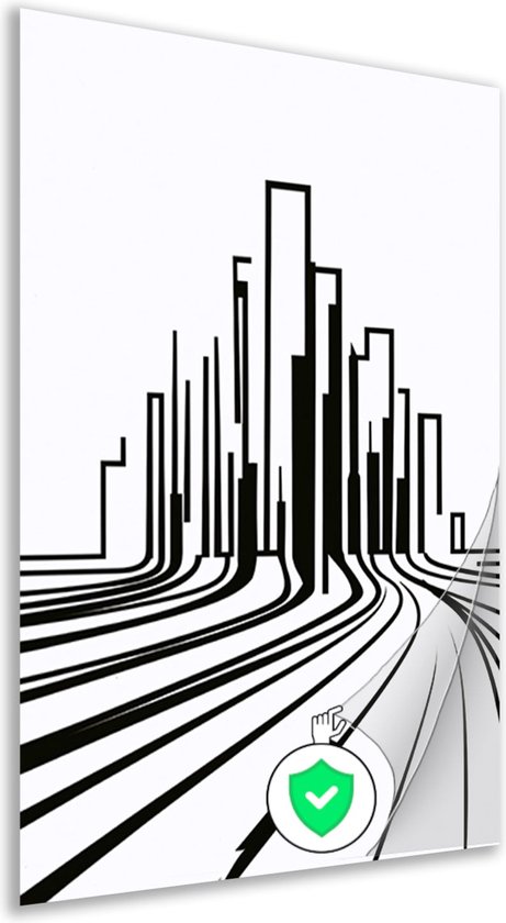 Skyline poster - Architectuur posters - Poster Lijnen - Wanddecoratie ...