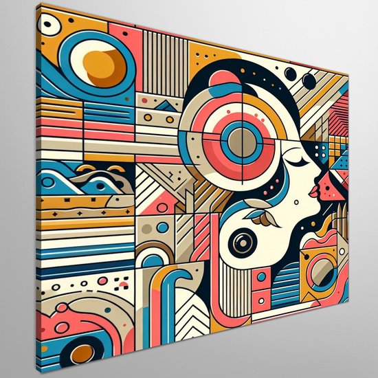 Modern relief schilderij | Abstracte driedimensionale interpretatie van ...