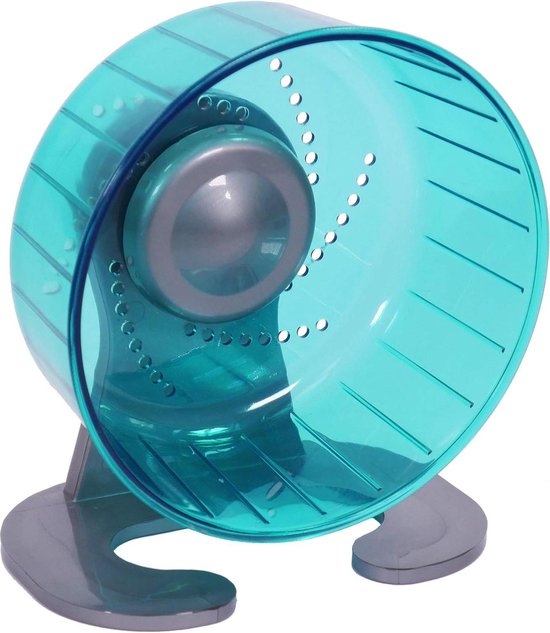 Hamsterwiel met standaard - groenblauw - voor kleinere knaagdieren | bol