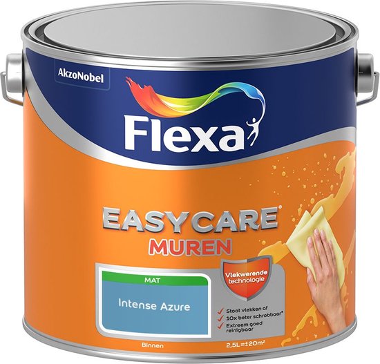 Flexa - Easycare Muren - Intense Azure - Kleur van het Jaar 2025 - 2,5L ...