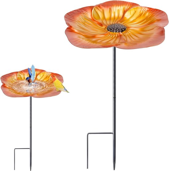 Vogelbad staand winterbestendig - waterplaats voor vogels - met ...