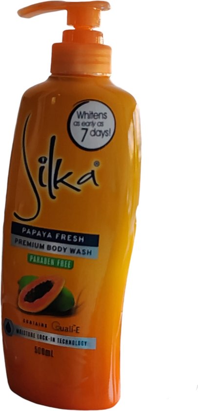 Silka skin lightening body wash papaja 500 ml | bol