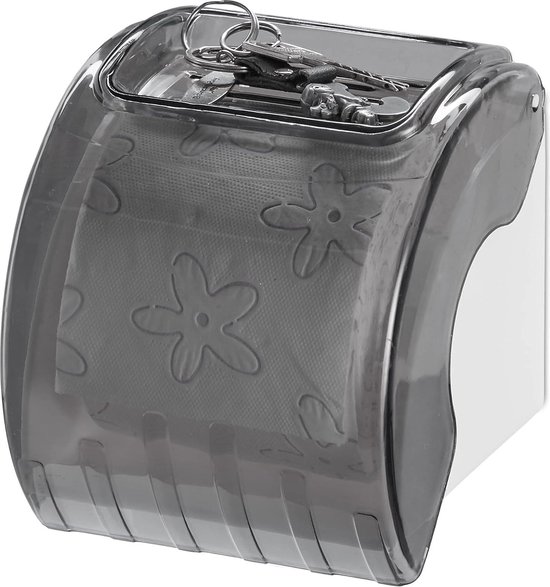 WC Rolhouder kunststof met plankje klepje grijs wit HxBxD 110x152x74 cm ...