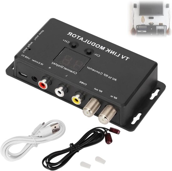 RF-modulatoren TM70 UHF TV LINK-modulator AV Naar RF-converter met IR ...