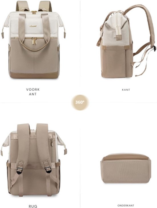 Rugzak Dames Waterdicht - 2-In-1 Laptop Rugzak En Handtas Voor Vrouwen ...
