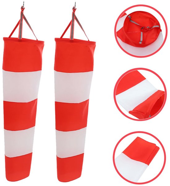 2 stuks Windzak - reflecterende windzakvlag voor buiten - stevige ...