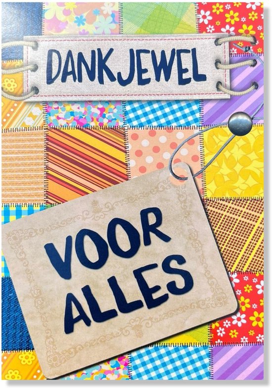 Bedankt Wenskaart - Dankjewel Voor Alles - 12x17cm - gevouwen kaart ...