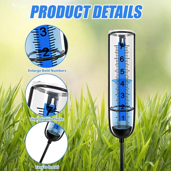 Vorstbestendige regenmeter voor de tuin met zonne-energie ...