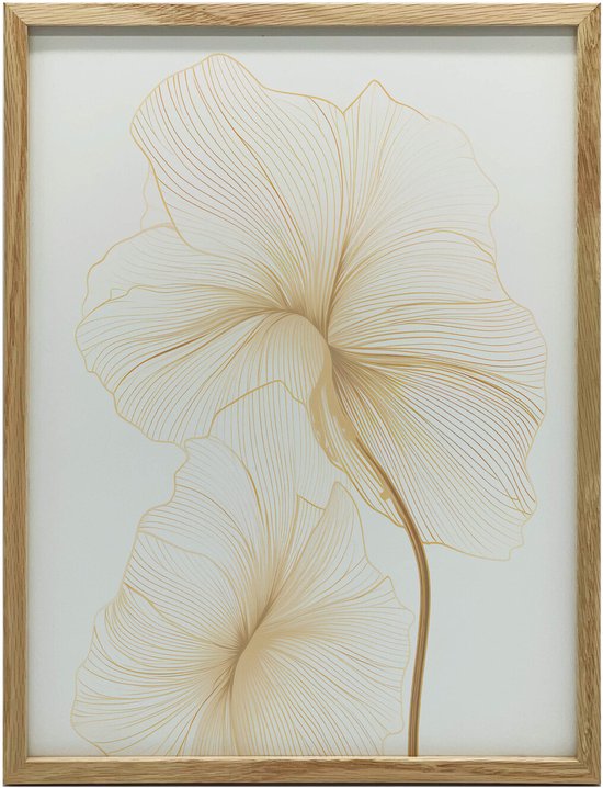 Affiche murale Fleurs délicates alignées avec cadre 40 x 50 Cm | bol