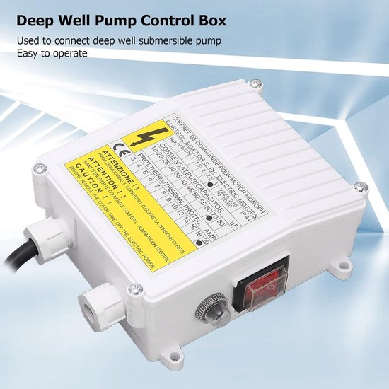 2.2KW Deep Well Pump Control Box ABS Koperen Dompelpompschakelaar ...
