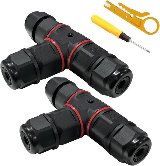 Waterdichte IP68 3-polige Aardkabel Verbindingsmof - 2 Stuks met... | bol