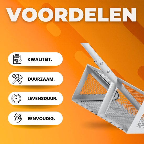 RVS Onkruidhark – Strandhark en Zwembad schepnet in één – Hark - Voor ...