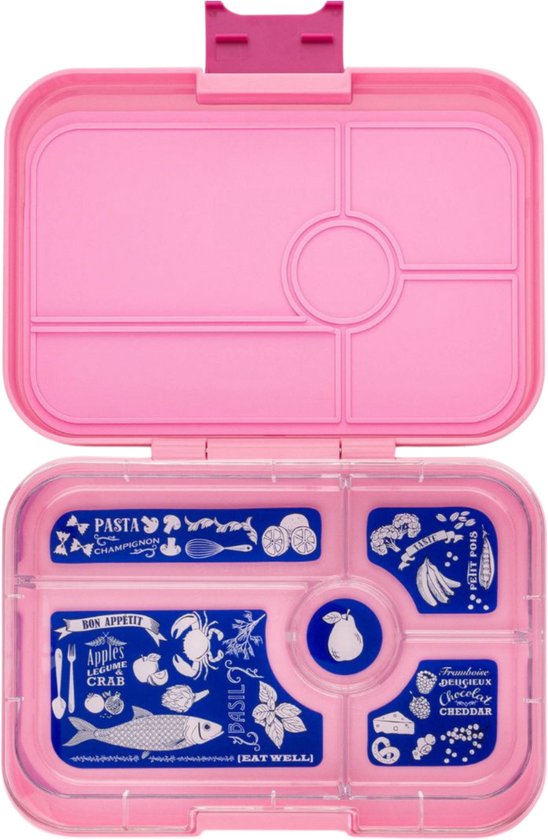 Yumbox Tapas XL - lekvrije Bento box lunchbox - 5 vakken - Capri Pink ...