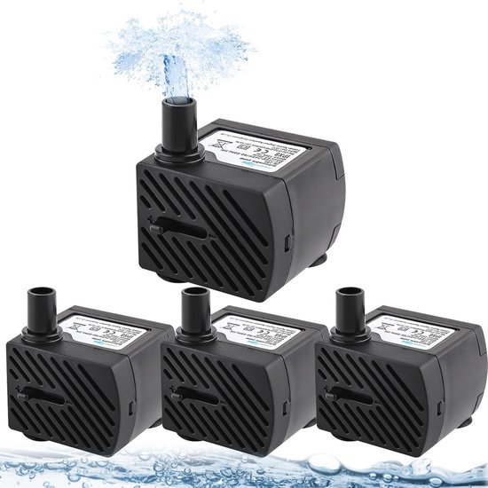Mini-waterpomp set van 4 - Ultra stille aquariumpomp voor vijvers en ...