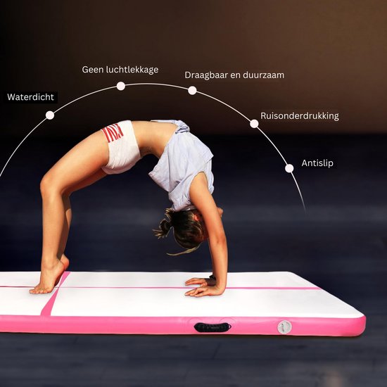 CCLIFE Tumbling Airtrack Gym Mat Roll Air Roll Opblaasbare Gymnastiek ...