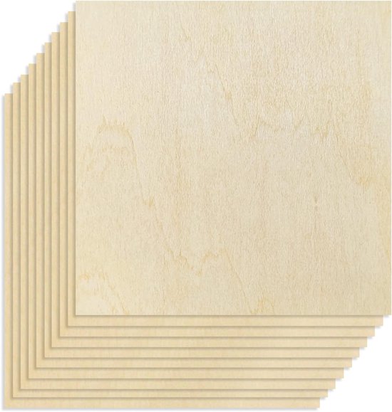 Basswood Houten Platen - Ambachtelijk - 10 stuks - 200 x 200 x 2 mm ...