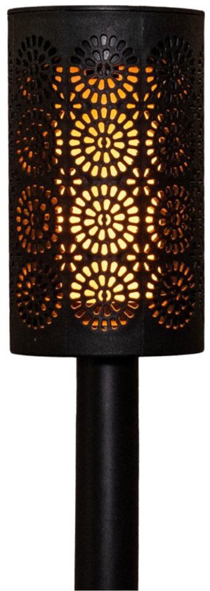 LED Solar fakkel zwart 7,5x49cm | bol