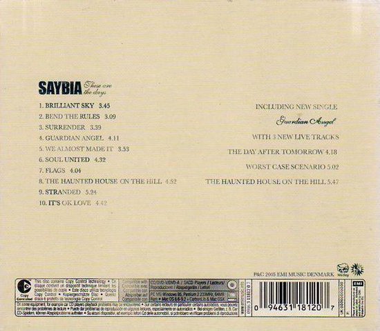 These Are The Days, Saybia | Muziek | bol