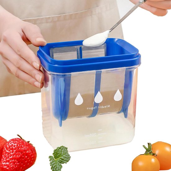 Yogurt Bowl and Strainer Set - 300 ml AS Resin and Stainless Steel Filter for Yogurt,... | bol