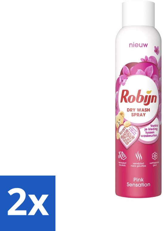 Robijn - Pink Sensation - Dry Wash Spray - 200 ml - Voordeelverpakking ...