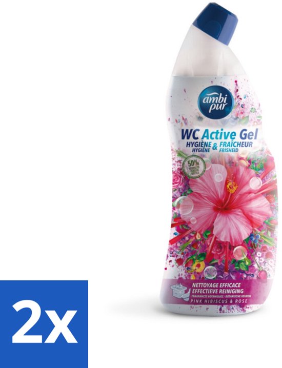 Ambi Pur - Toiletreiniger - WC Active Gel - Hibiscus & Roos - 750 ml ...