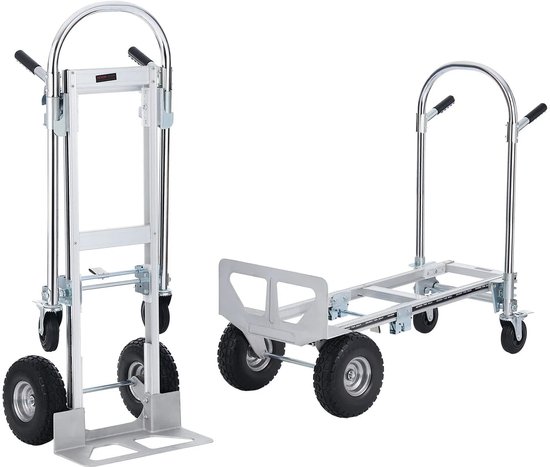 2-in-1 Aluminium Opvouwbare Steekwagen – Draagvermogen 800lbs (365 kg ...