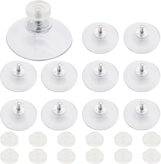 Transparante Zuignappen 40 mm - 11 Stuks PVC Zuignappen met M4 ...