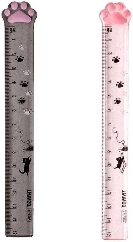 Cat Paw Shape Mini Cat Claw Ruler 6 Inch for Children Students and ...