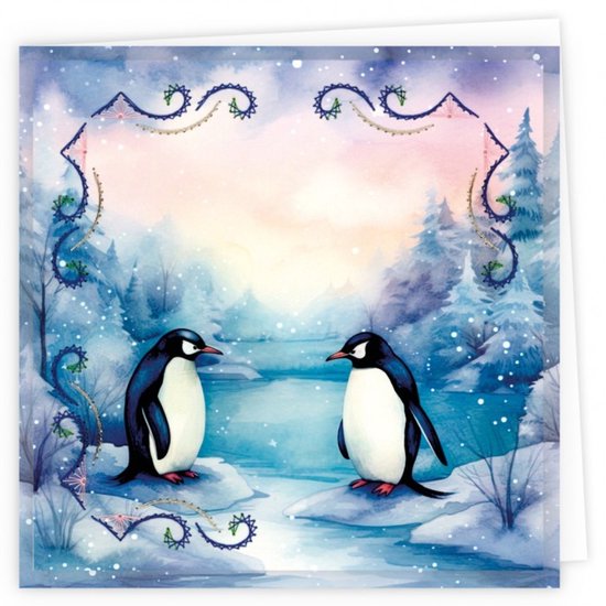 Stitch and Do Cards 7 - Berries Beauties - Penguins | bol