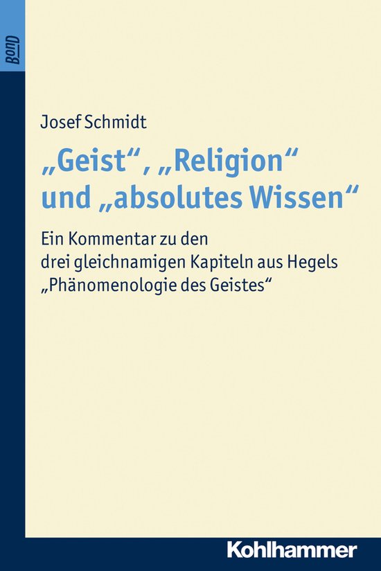"Geist", "Religion" und "absolutes Wissen" (ebook), Josef Schmidt ...