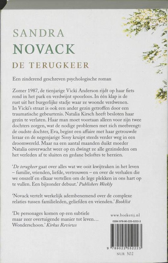 De terugkeer - Sandra Novack, Sandra Novack | 9789022552223 | Boeken | bol