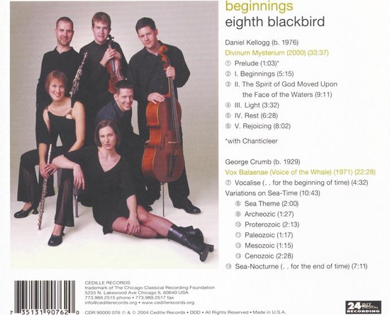 Eighth Blackbird - Beginnings (CD), Crumb | Muziek | bol.com