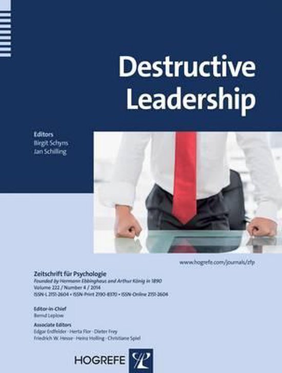 Destructive Leadership | 9780889374645 | Schilling, Jan | Boeken | bol.com