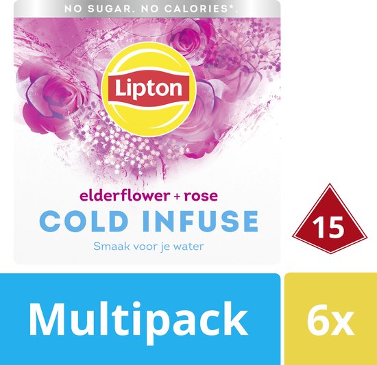 Lipton Elderflower & Rose Cold Infuse - 90 zakjes | bol