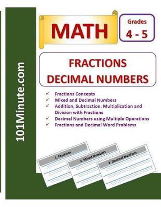 Grade 4 and Grade 5 - Fractions and Decimal Numbers (101Minute.com Math ...