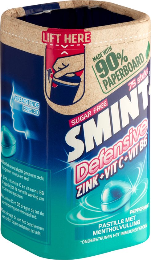 Smint - Defensive Peppermint - 4x 75 stuks | bol