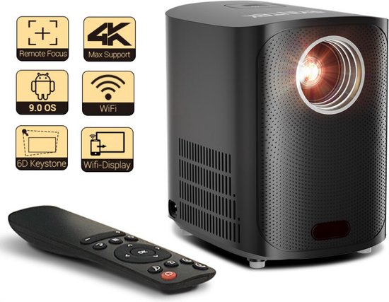Thuys - Mini Beamer - Projector - Mini Beamer Bluetooth - Zwart | bol