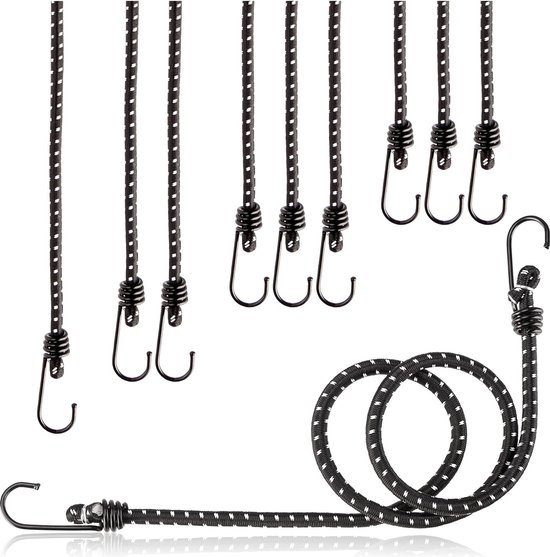 10-delige set elastische spanbanden met reflecterende strepen ...