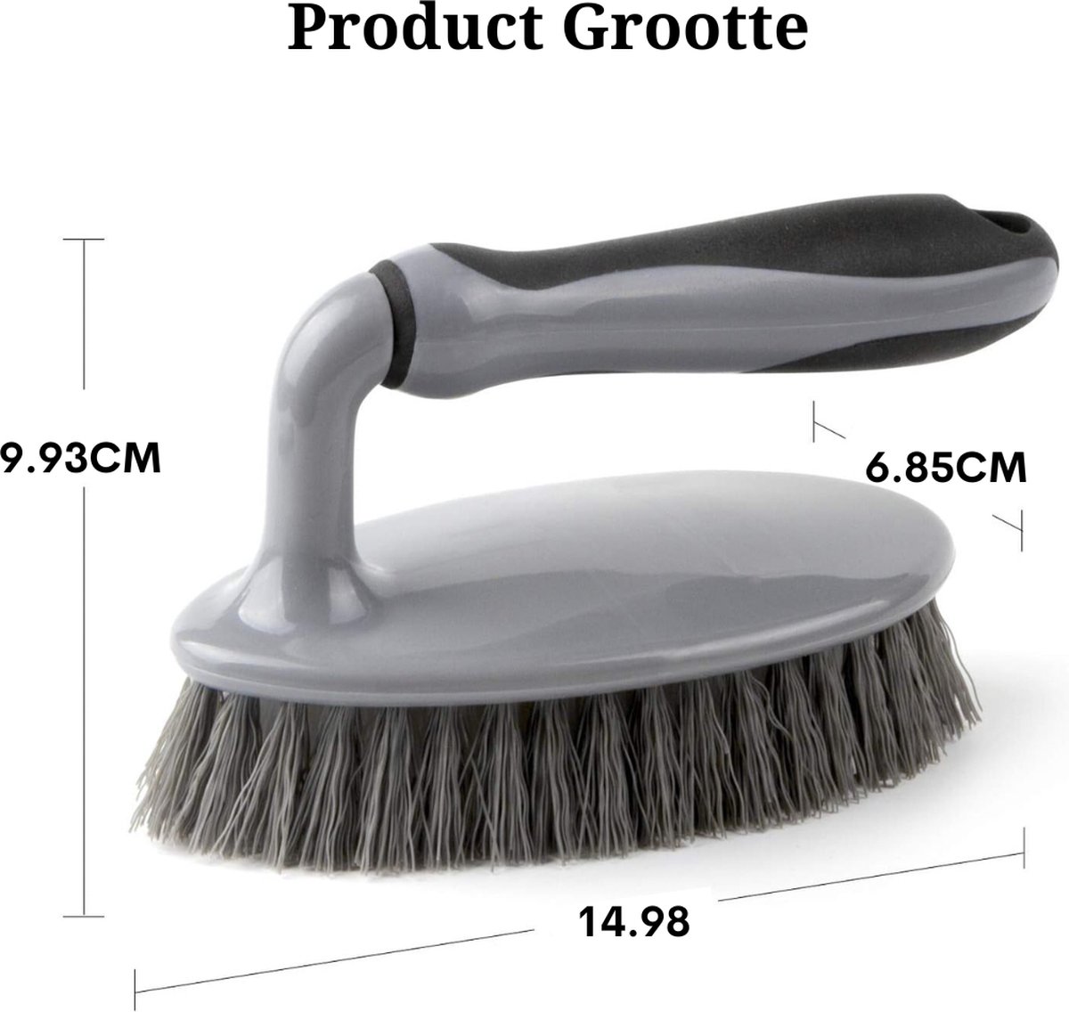 Schrobborstel met comfortabele greep - Voor badkamer, douche, wastafel ...