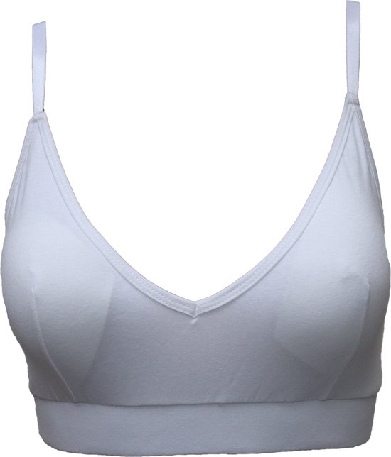 Vanilla - Soft Bra - Dames Lingerie, Bralette, Bh, Beha - Wit - Maat L ...